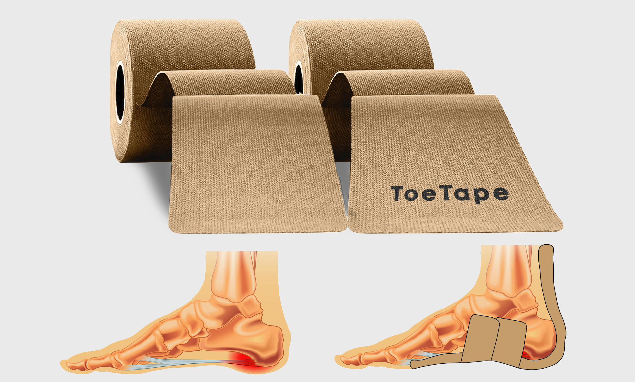 Plantar Fasciitis Relief Tape – ToeTape